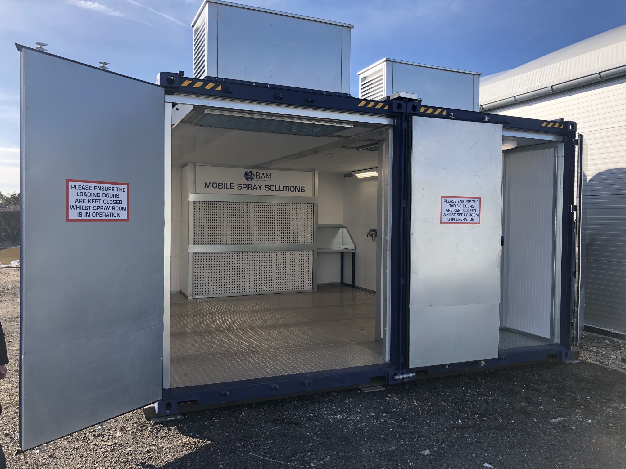 Mobile Shipping Container Spray Booth - RAM Environmental - specialists ...
